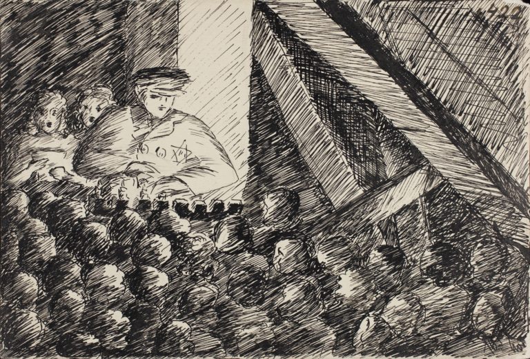 Artwork: Child's Drawing of Hanukkah in Terezin | Museum of Jewish ...