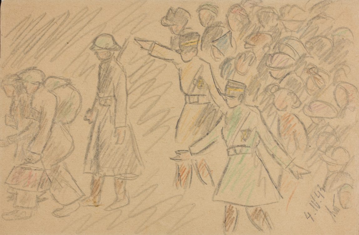 Artwork: Child’s Drawing of Transport leaving Terezin | Museum of ...